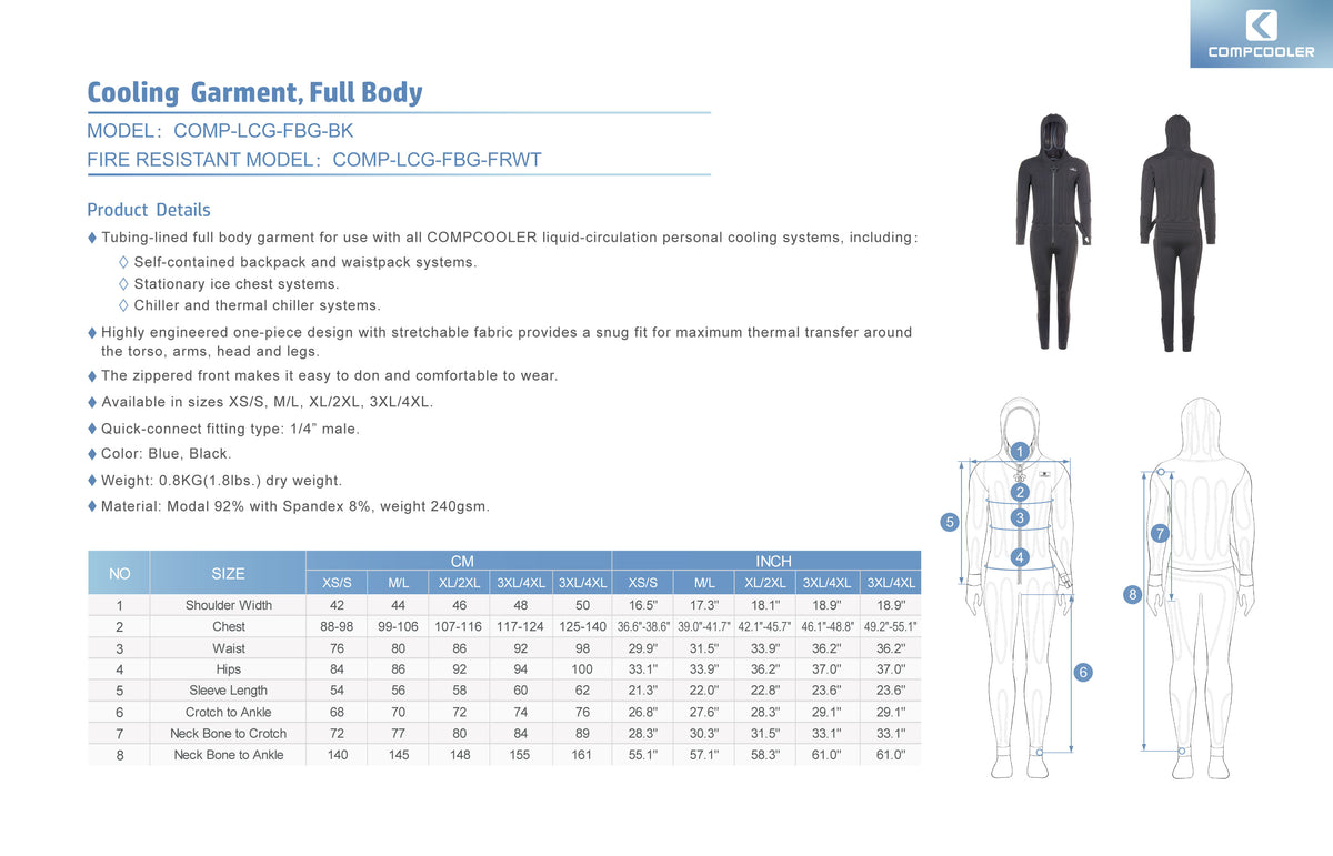 COMPCOOLER Dual Backpack Full Body Cooling System with 5.0L Bladder Fl
